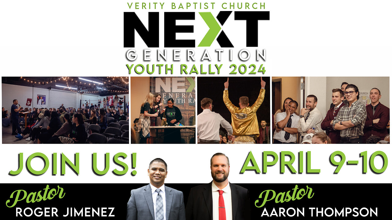 VBC's Next Generation Youth Rally 2024 | Tuesday, April 9th - Wednesday ...