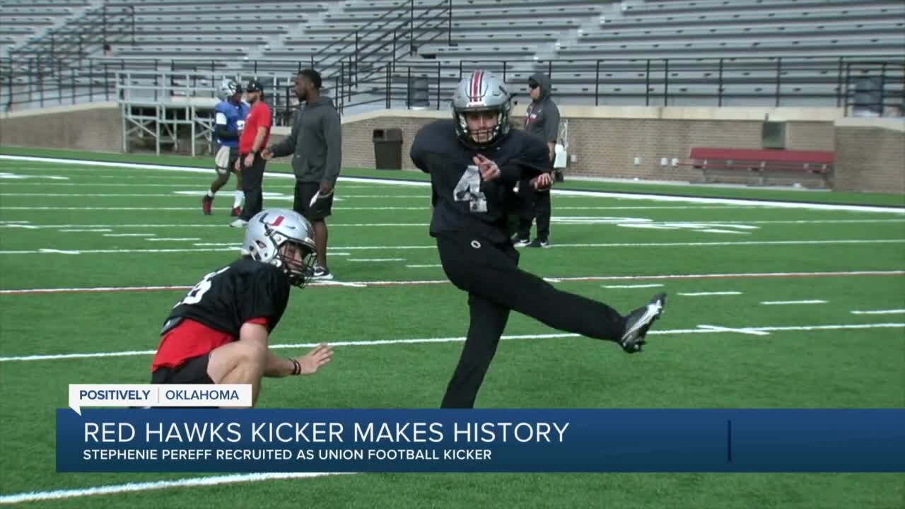Red Hawks Kicker Makes History