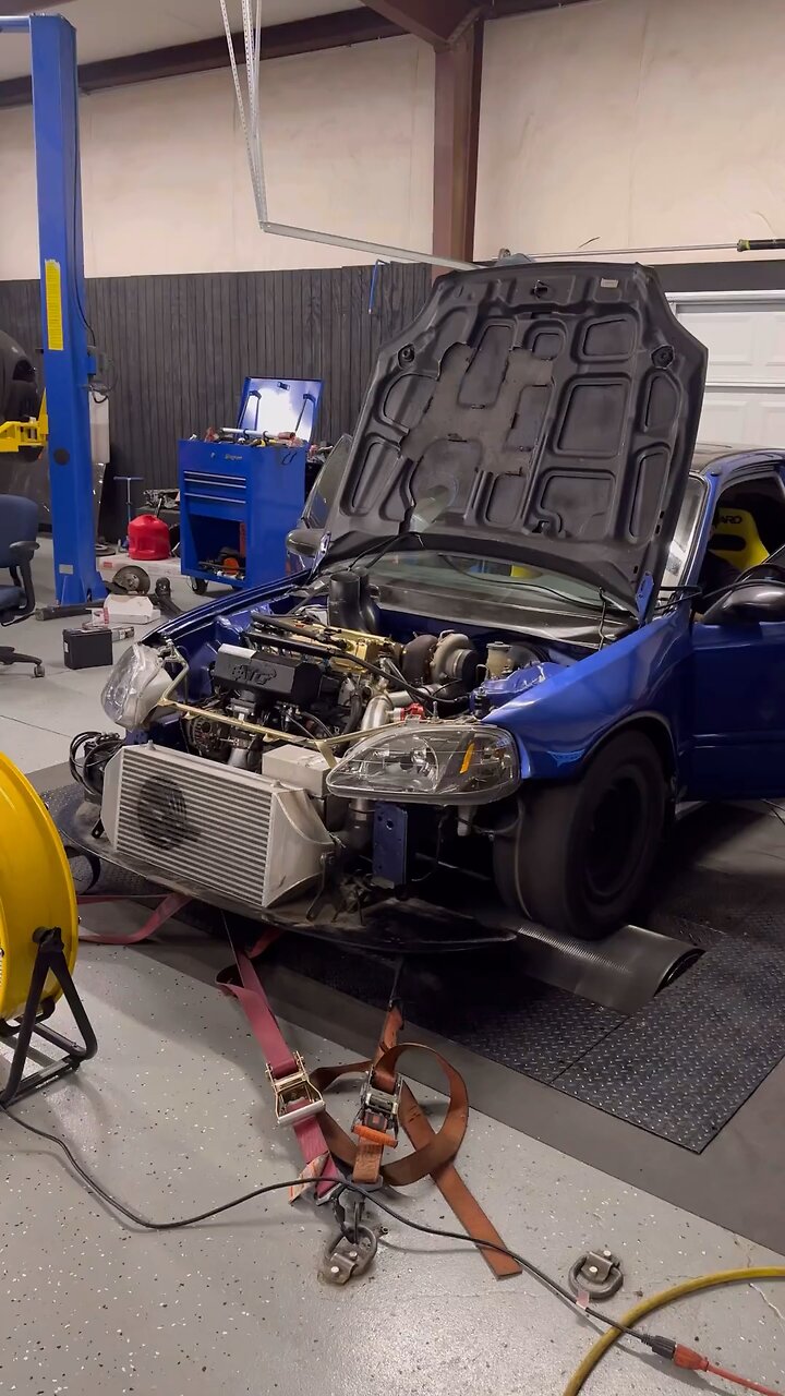 Dyno testing turbocharge Honda civic