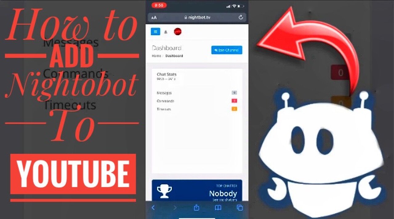 How To Add Nightbot To YouTube Using A Mobile Device | IOS & Android