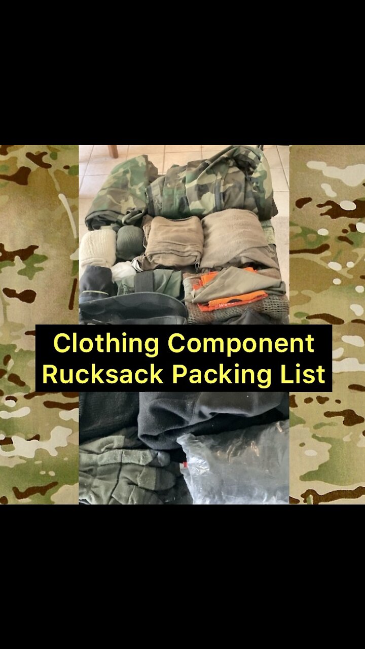 Clothing Component of My Rucksack Packing List