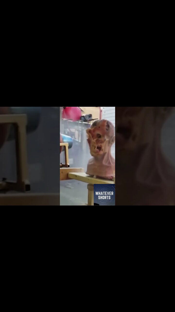 Simulation of a jet engine making contact with a human face #shorts # ...