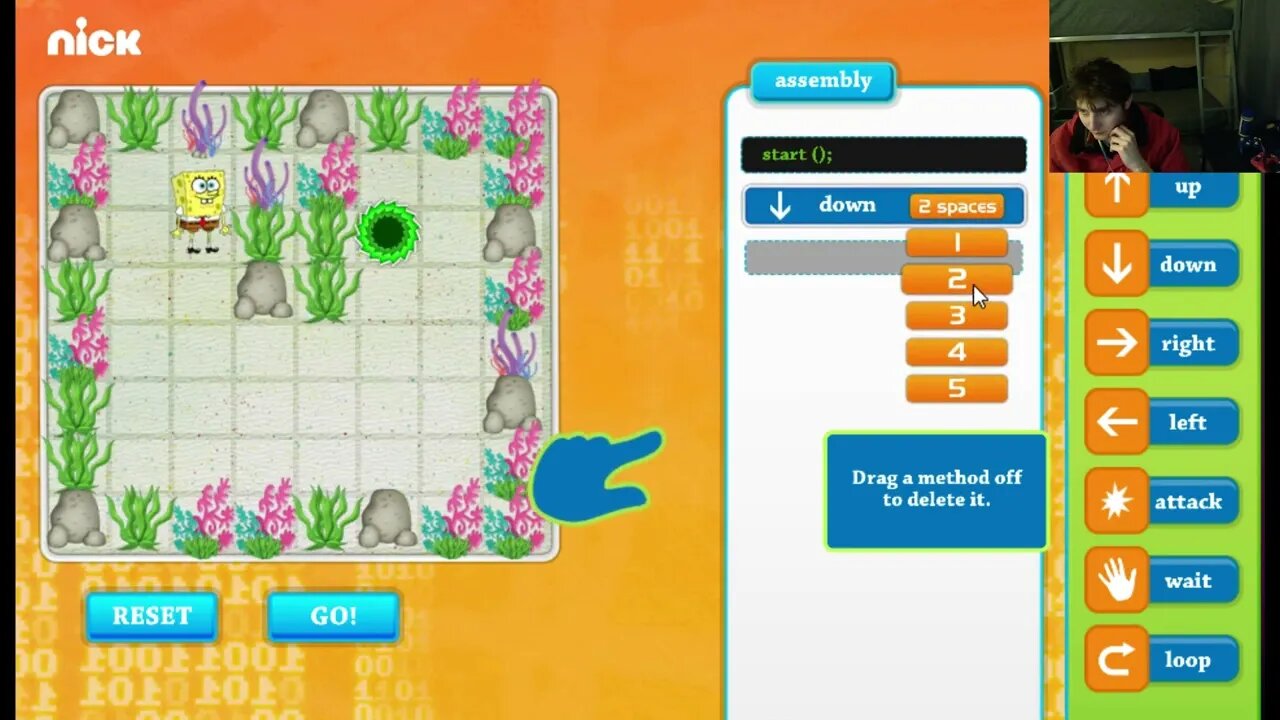 Nickelodeon Coding Kickoff SpongeBob SquarePants Level 2 Walkthrough ...