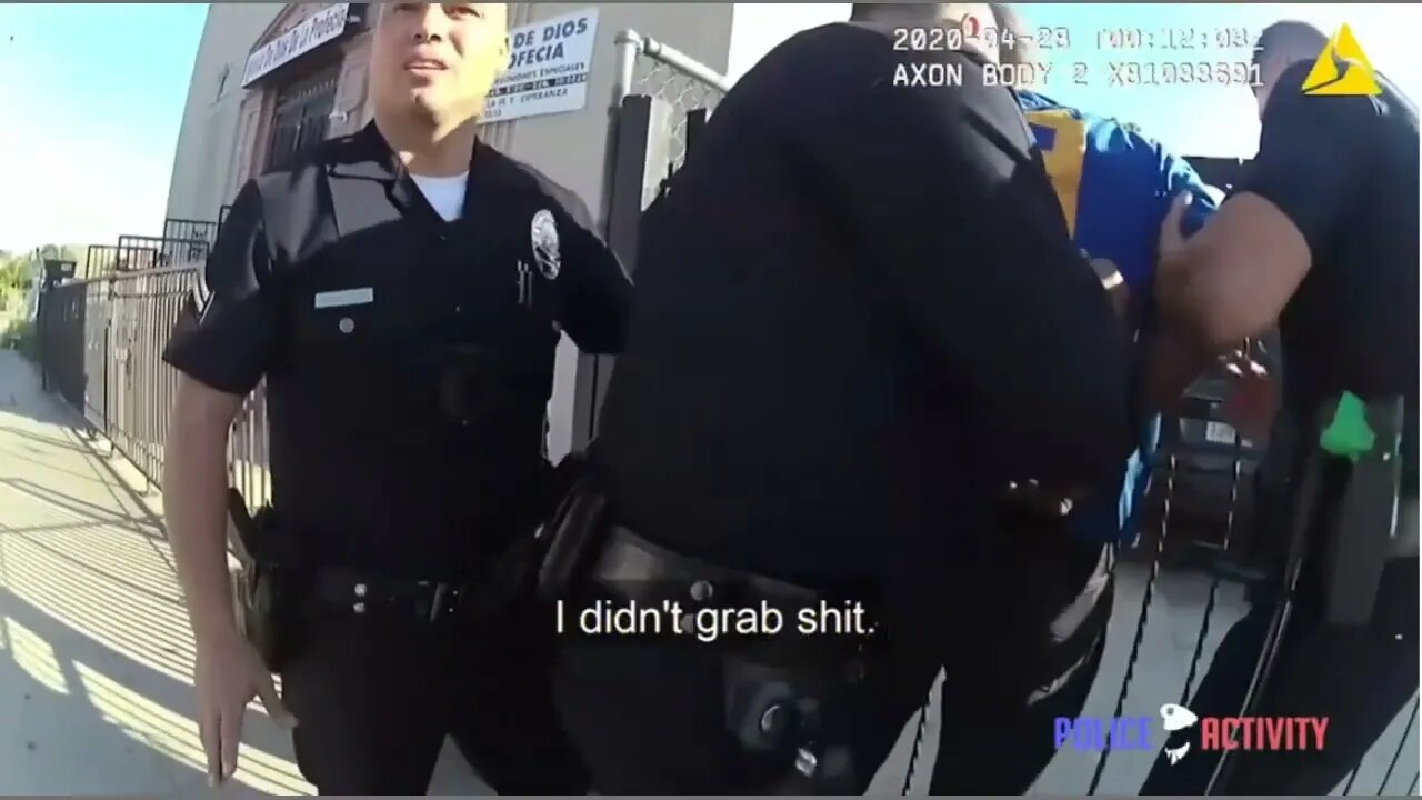 LAPD Beat Man That Does Not Fight Back - Ponytail Police Does Nothing ...