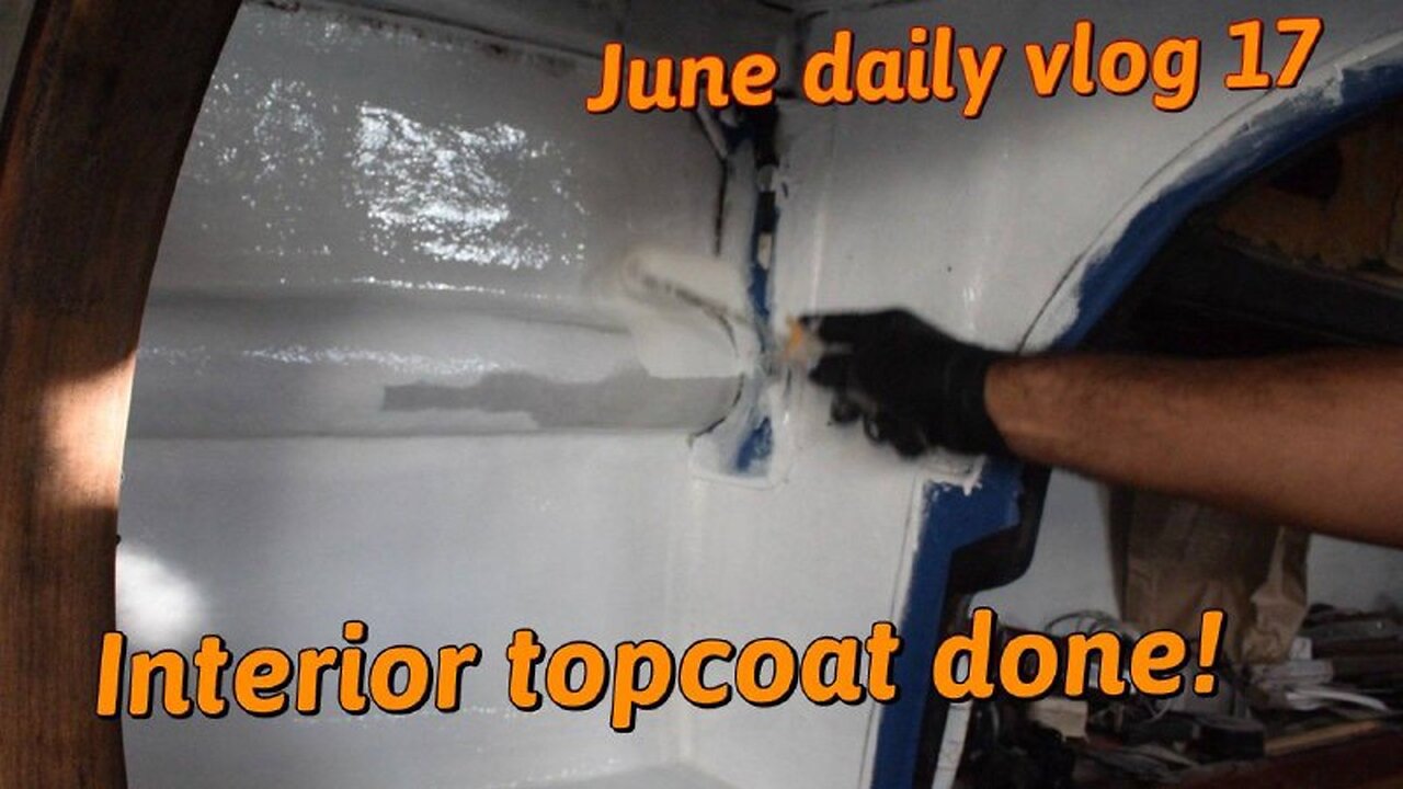 S02E35 final interior topcoat #boatrenovation #boat #diy #boatbuilding ...