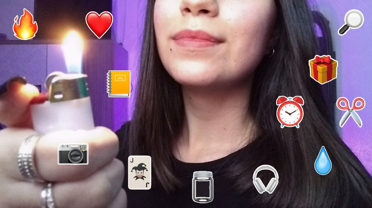 ASMR - Emoji Challenge (12 emojis diferentes) 🔥 ️♥️📷