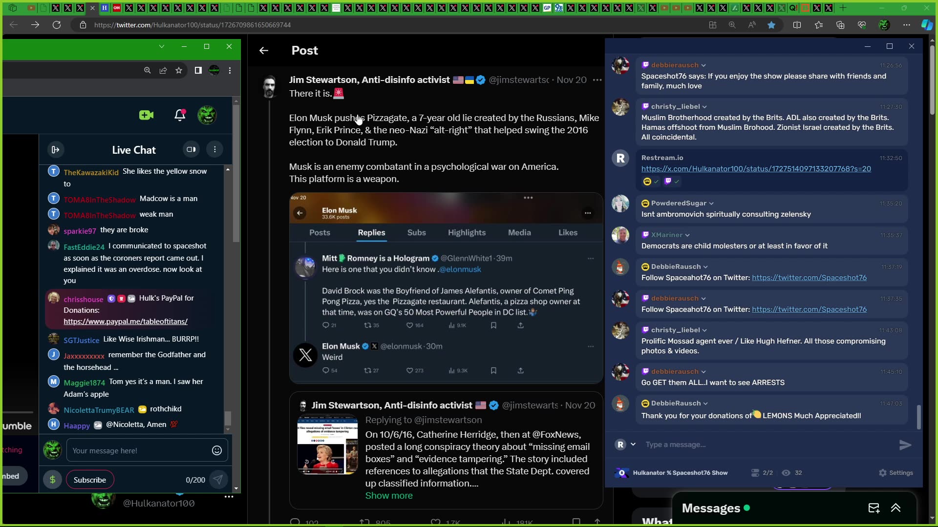 Hulkanator & Spaceshot76 Show