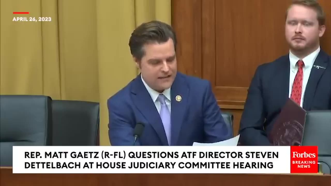 Matt Gaetz Excoriates ATF Director Steven Dettelbach Over 'Terrible ...