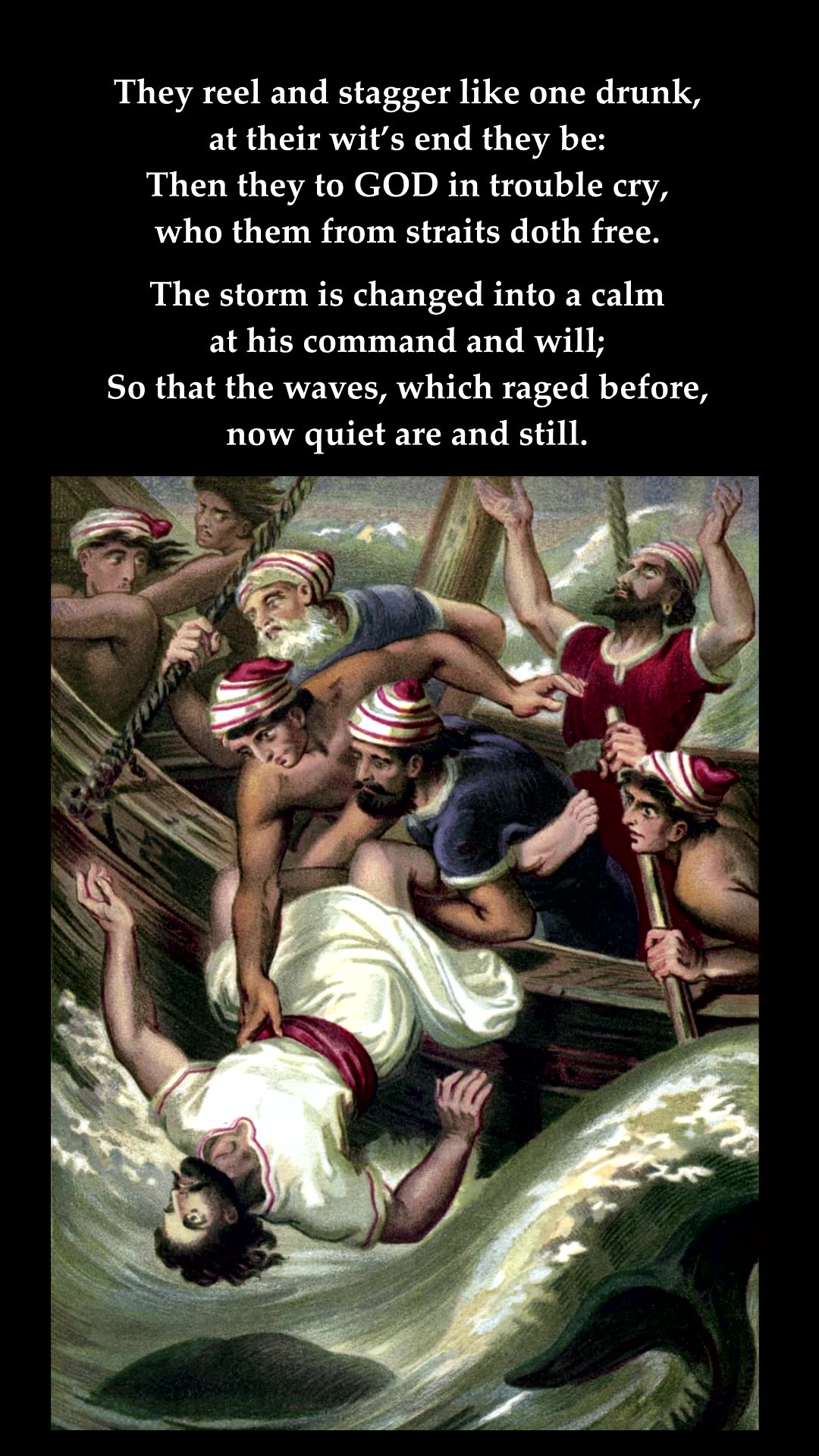 Psalm 107: 27-29 of 43 "They reel and stagger like one drunk" Scottish ...