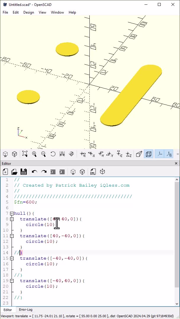 OpenScad: Hulls