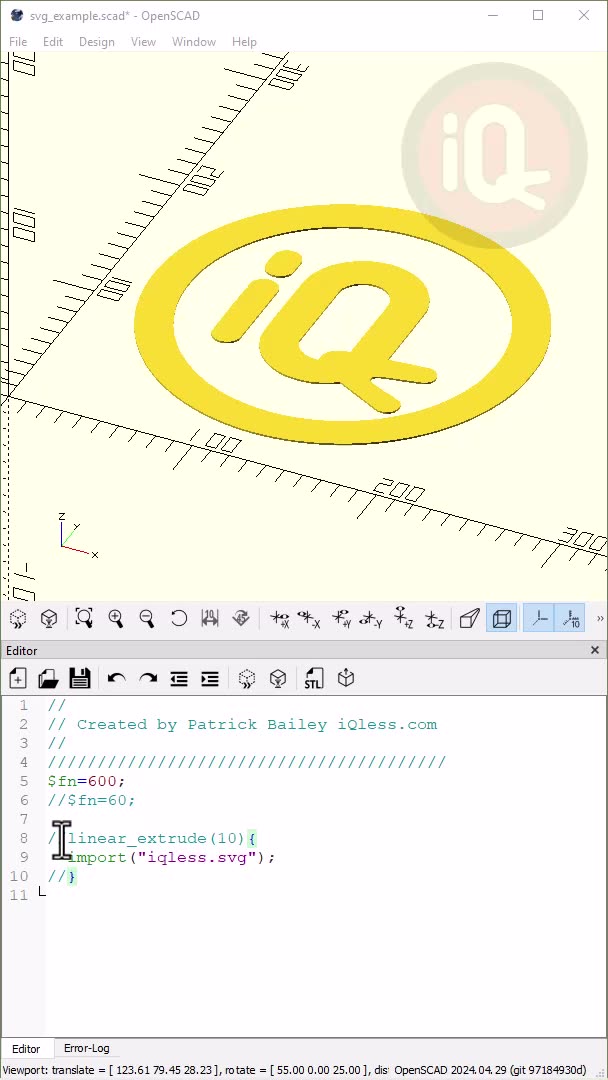 OpenScad: Extruding SVG