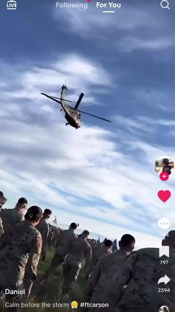 Military practice, stage set