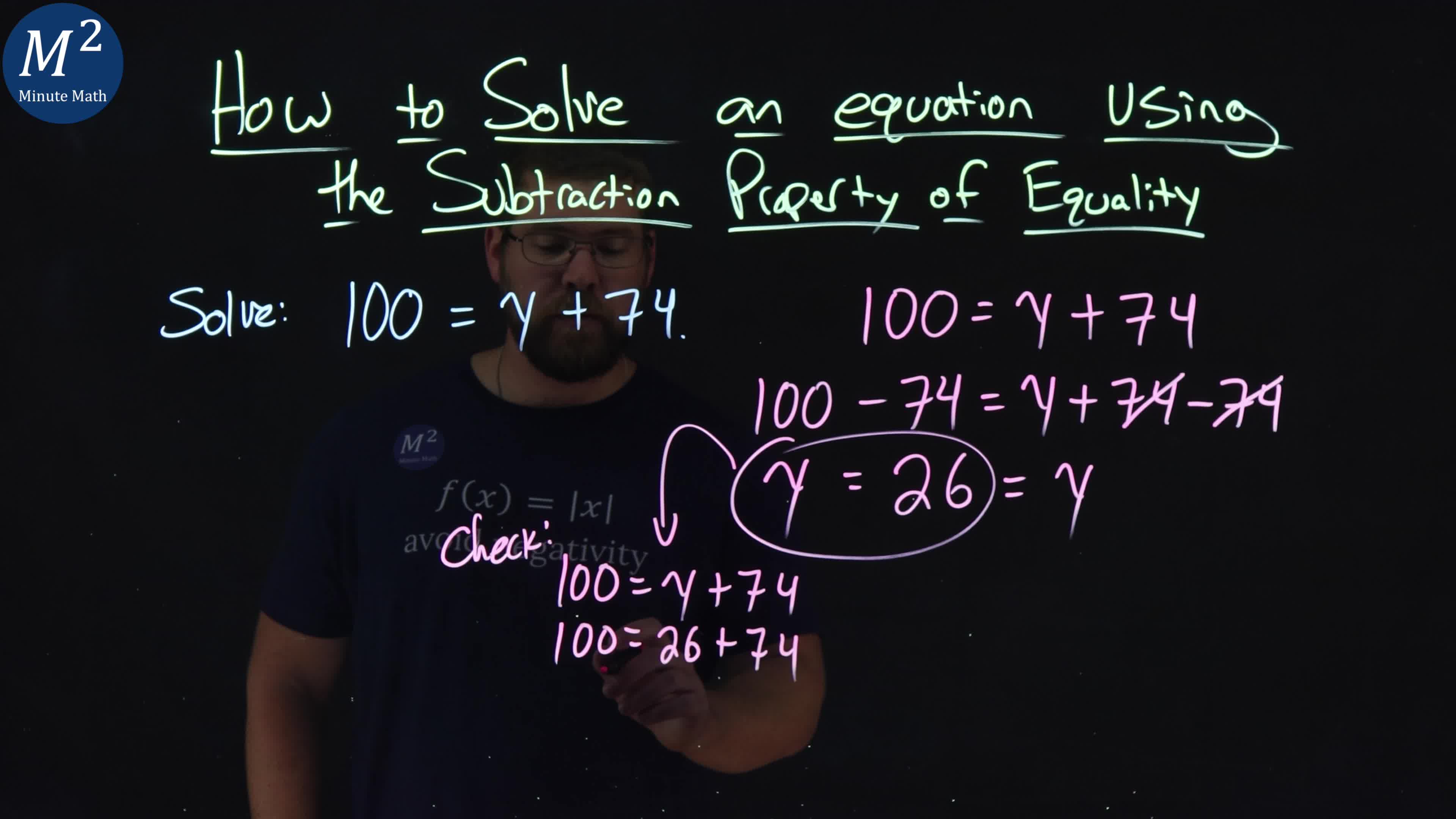 How to Solve an Equation Using the Subtraction Property of Equality ...