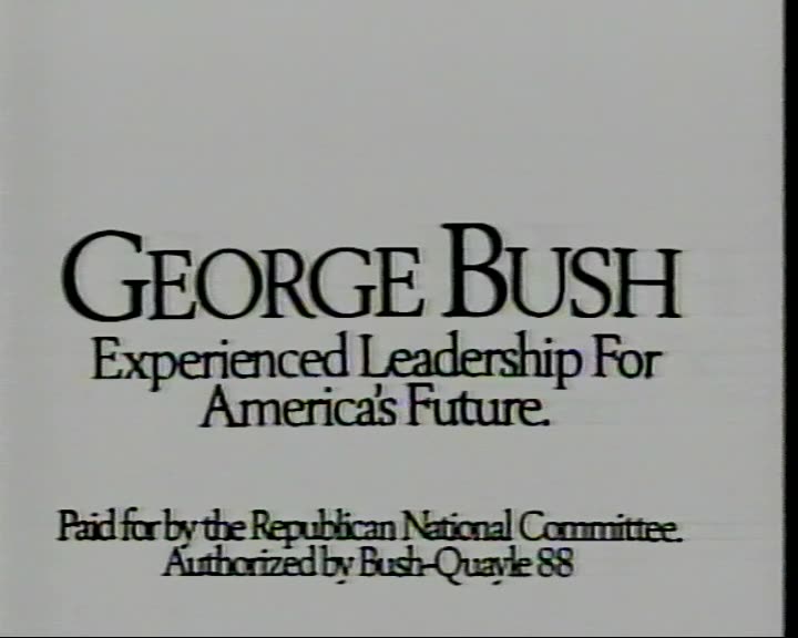 Fall 1988 - George H.W. Bush Campaign Ad (Joined in Progress)