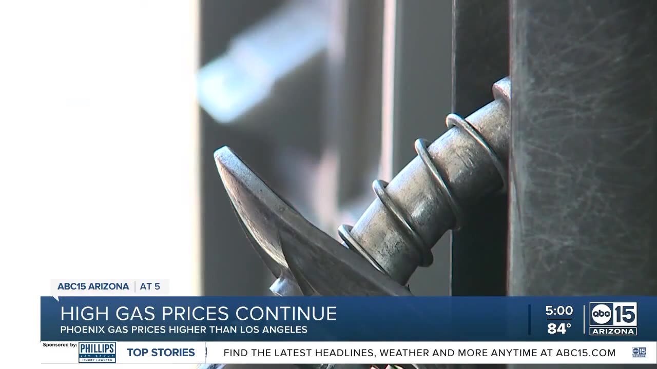 The price of gas in Phoenix just hit $5 a gallon. That's more expensive ...