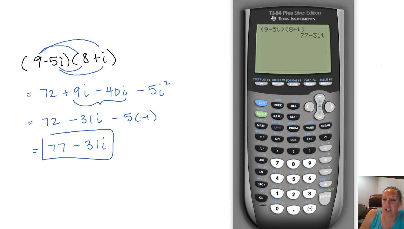Adding Subtracting And Multiplying Complex Numbers
