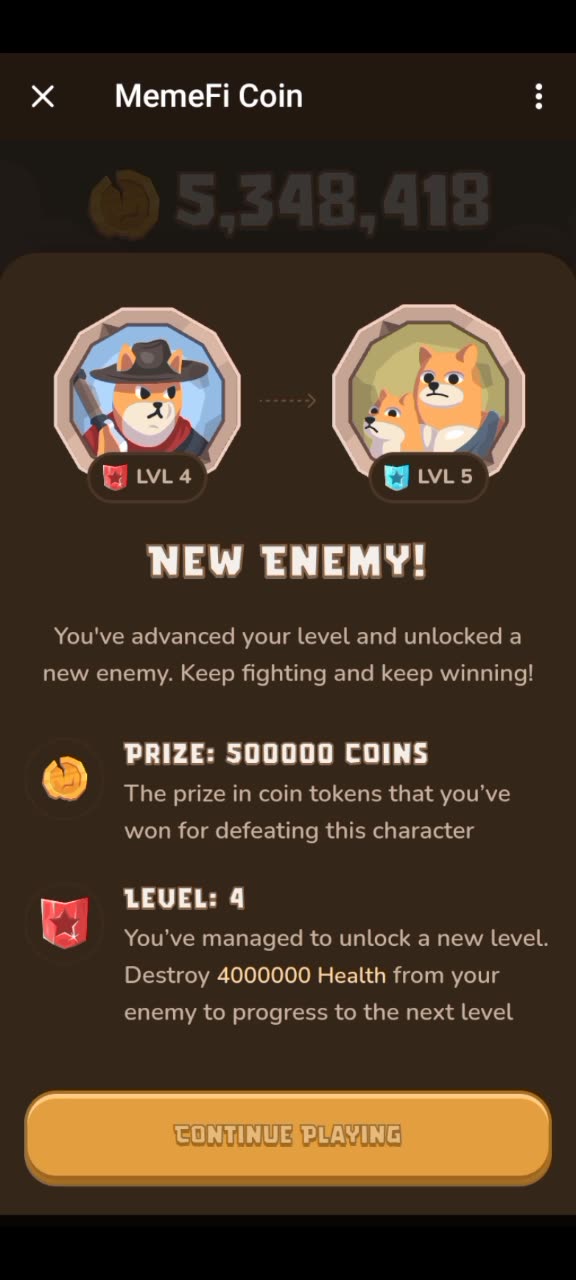 MemeFi | Defeating Dogekiller Gives 500 000 Coins