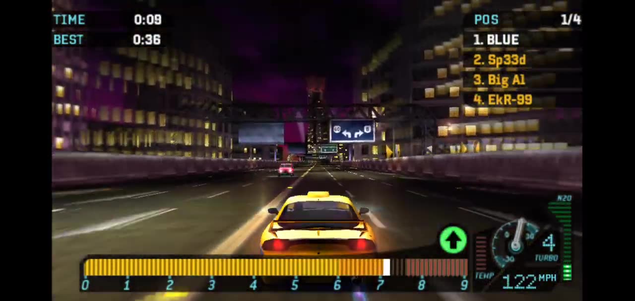 NFS Underground Rivals - Drag Race Event 4 Gold Difficulty Rerun(PPSSP HD)