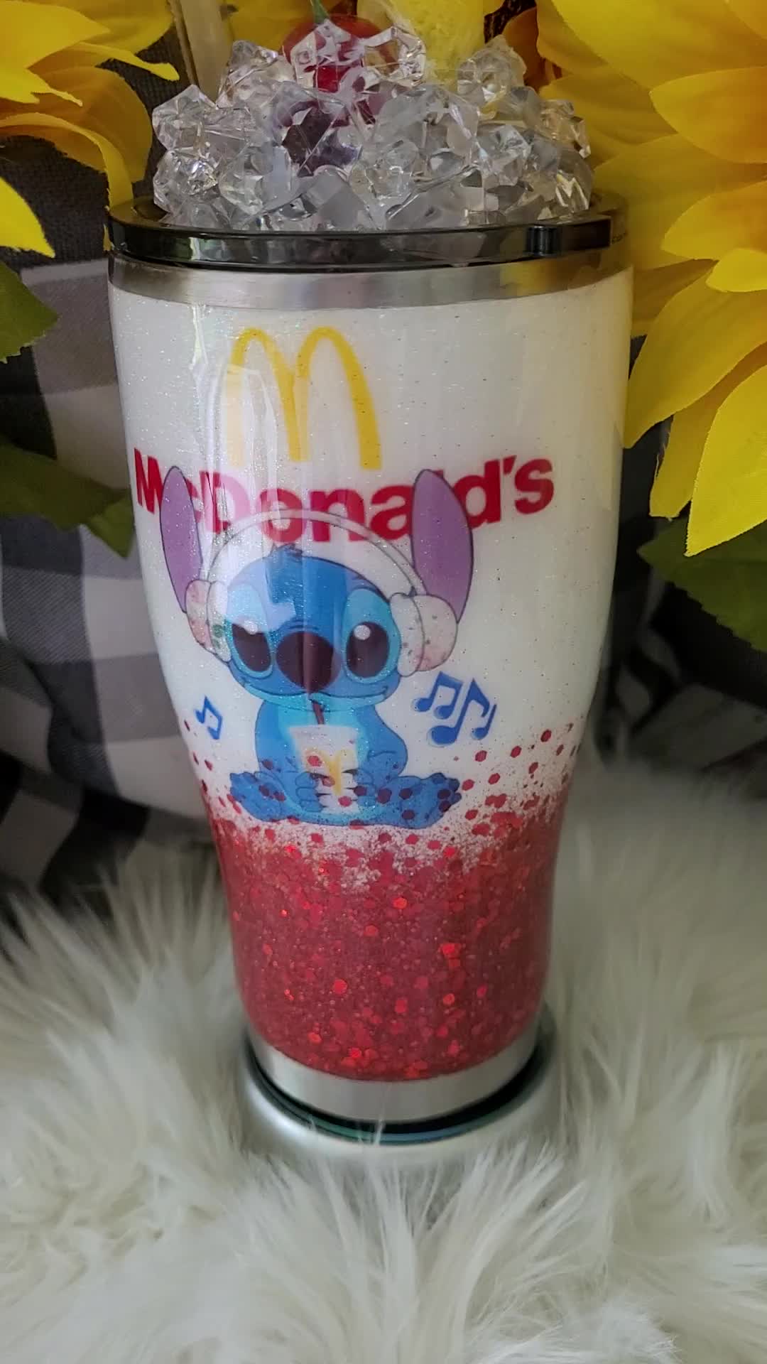 30oz Modern Curve McDonalds tumbler with ice topper lid