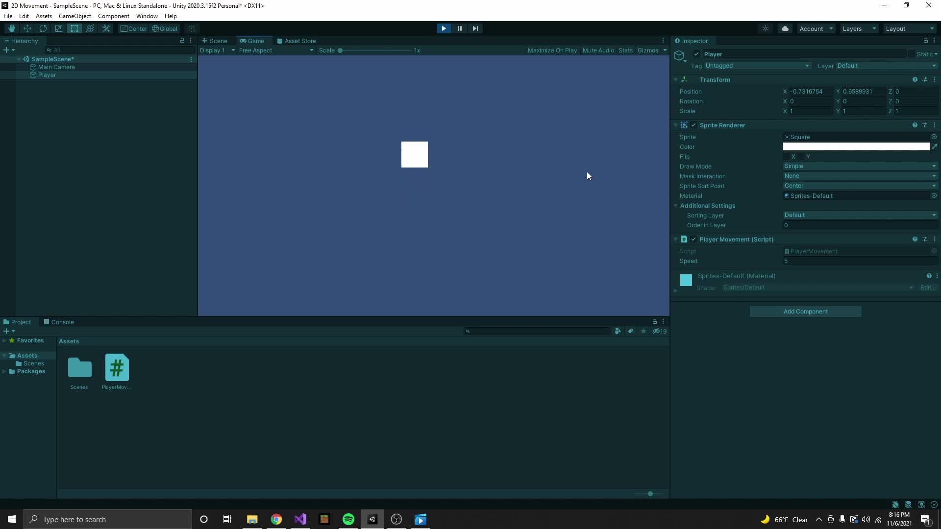 Unity - Beginner Top-down 2D Movement Tutorial