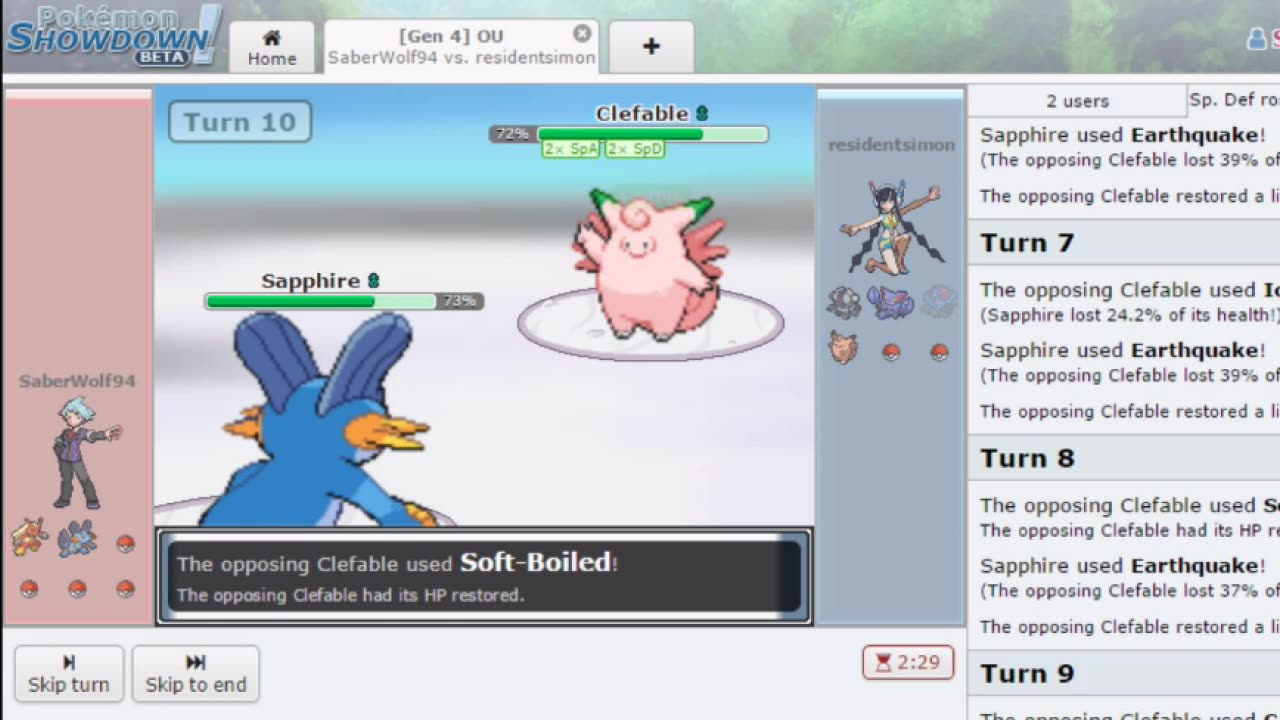 Pokemon Showdown! DPP OU Battles 6-8!