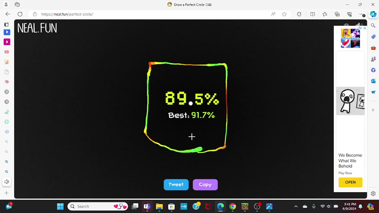 make the best circle and the worst circle in perfect circle