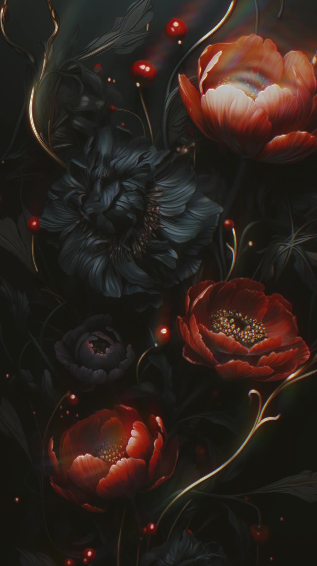 Dark Flowers | Gothic Flowers | Gothic Art | Digital Art | AI Art # ...