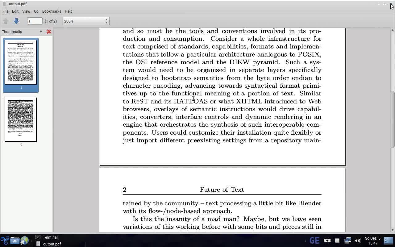Mock-up of Hypertext Tool/Capability Use