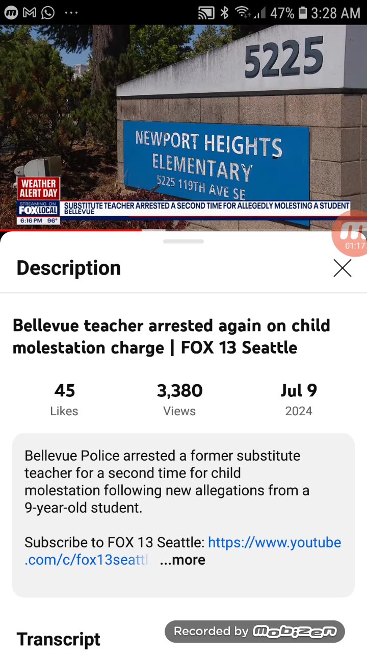 Bellevue Teacher Arrested Agian On Child Molestation Charges