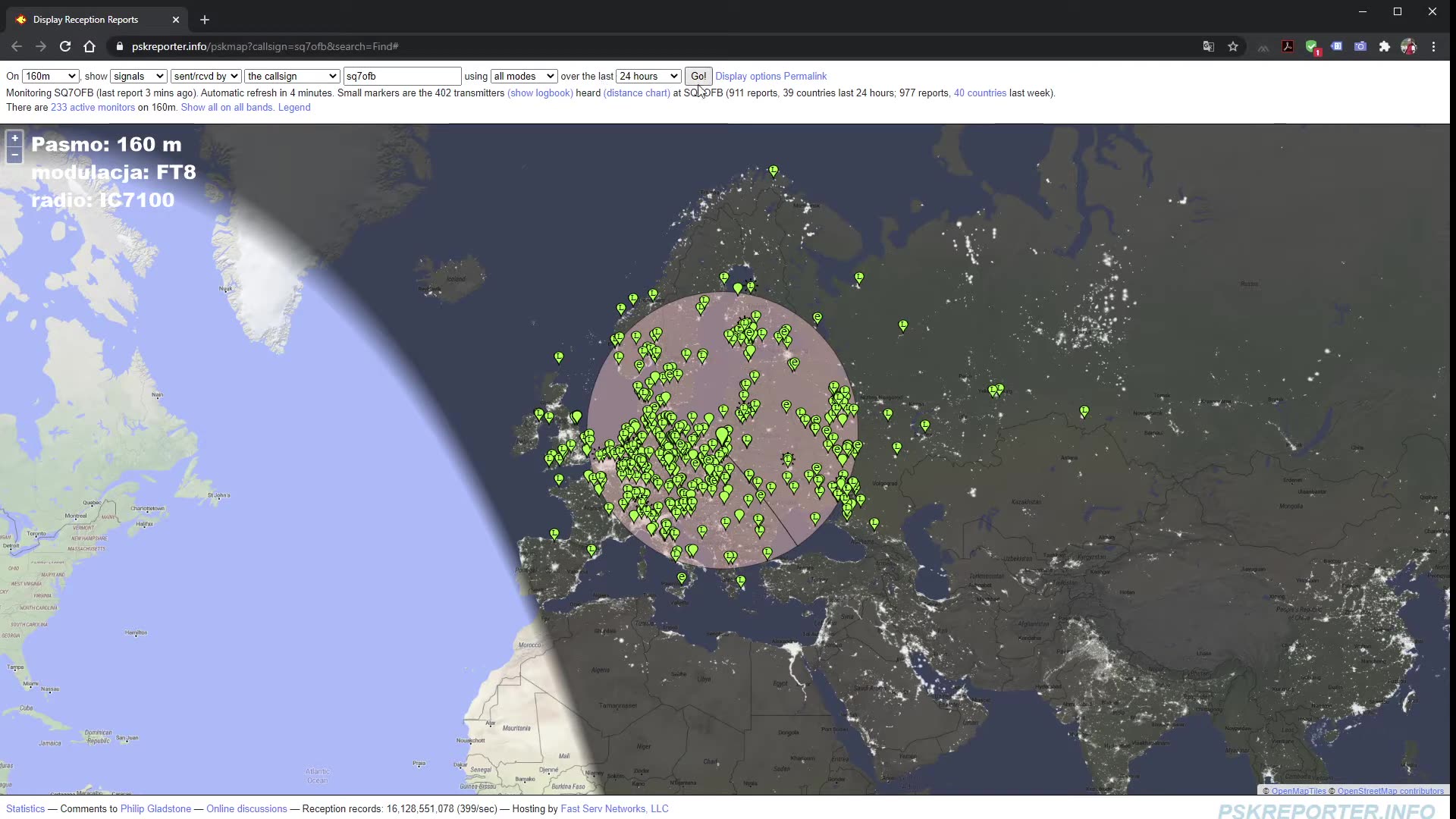 Mini whip antenna, 160m band