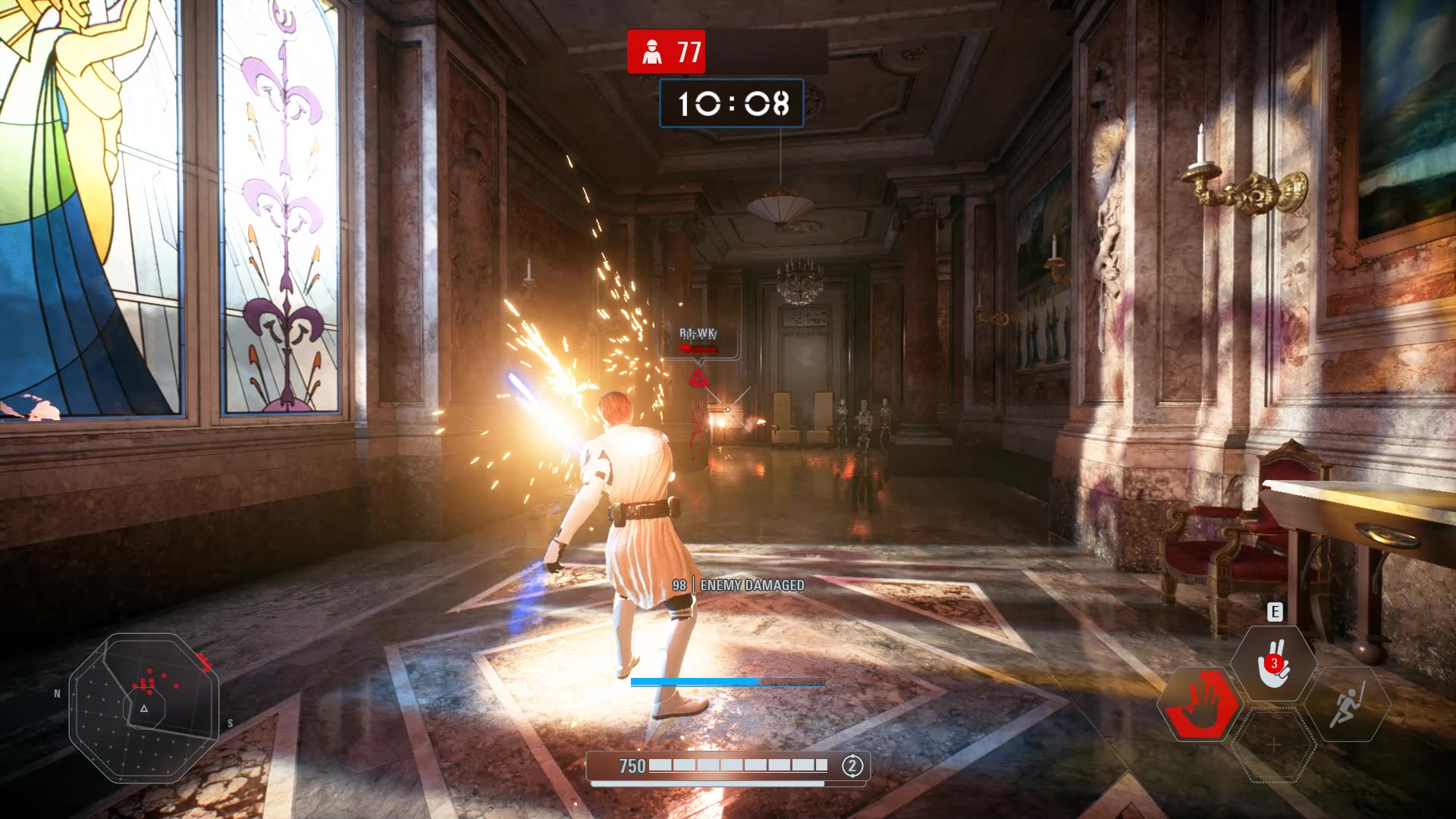 SWBF2 2017: Arcade Onslaught Obi Wan Kenobi Naboo: Theed -Throne Room ...