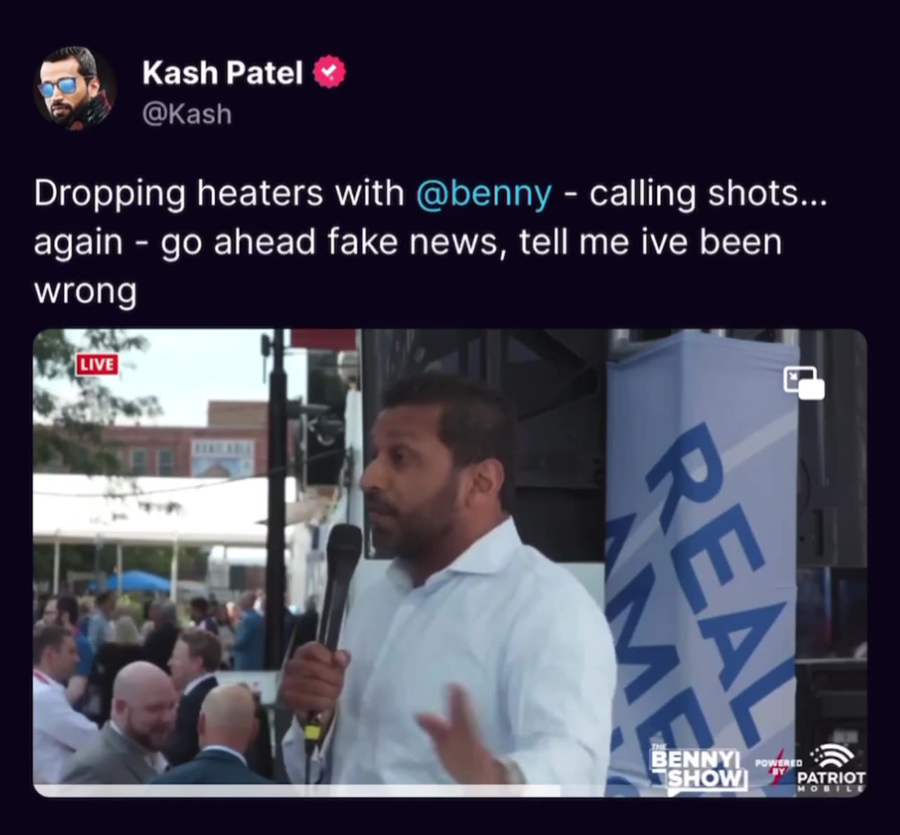 Benny Johnson Speaks To Kash Patel
