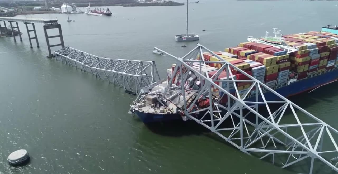 Drone footage by NTSB federal investigators shows extent of Baltimore ...