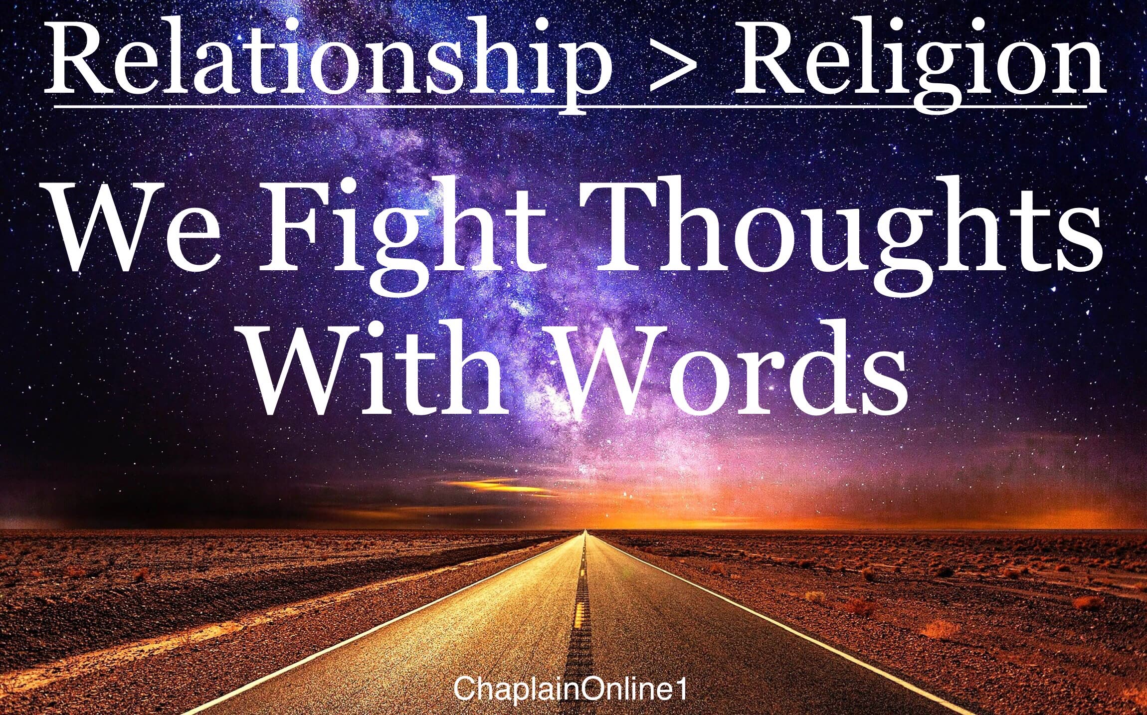 We Fight Thoughts With Words