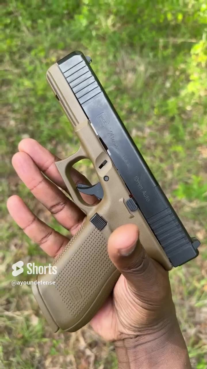 Glock 20 gen 5 mos limited edition fde featuring g9 defense 95 grain ...