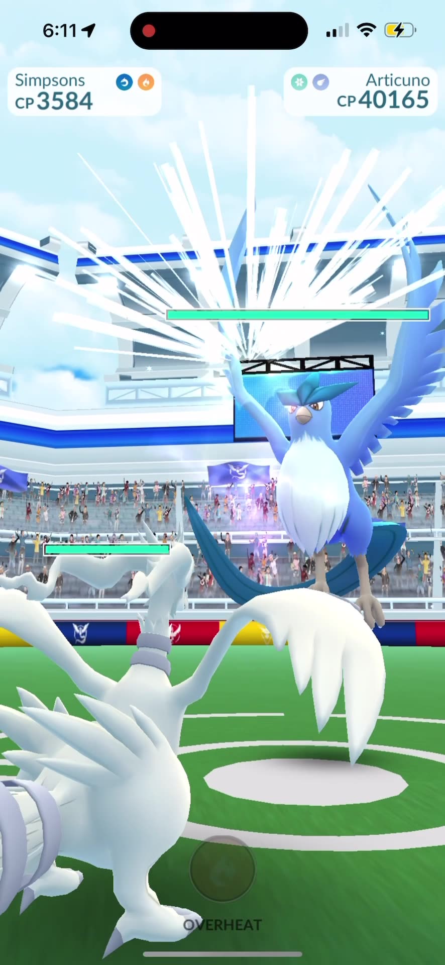 Pokémon Go: Legendary Level 5 Raid Boss Articuno (8 Trainers) Gameplay