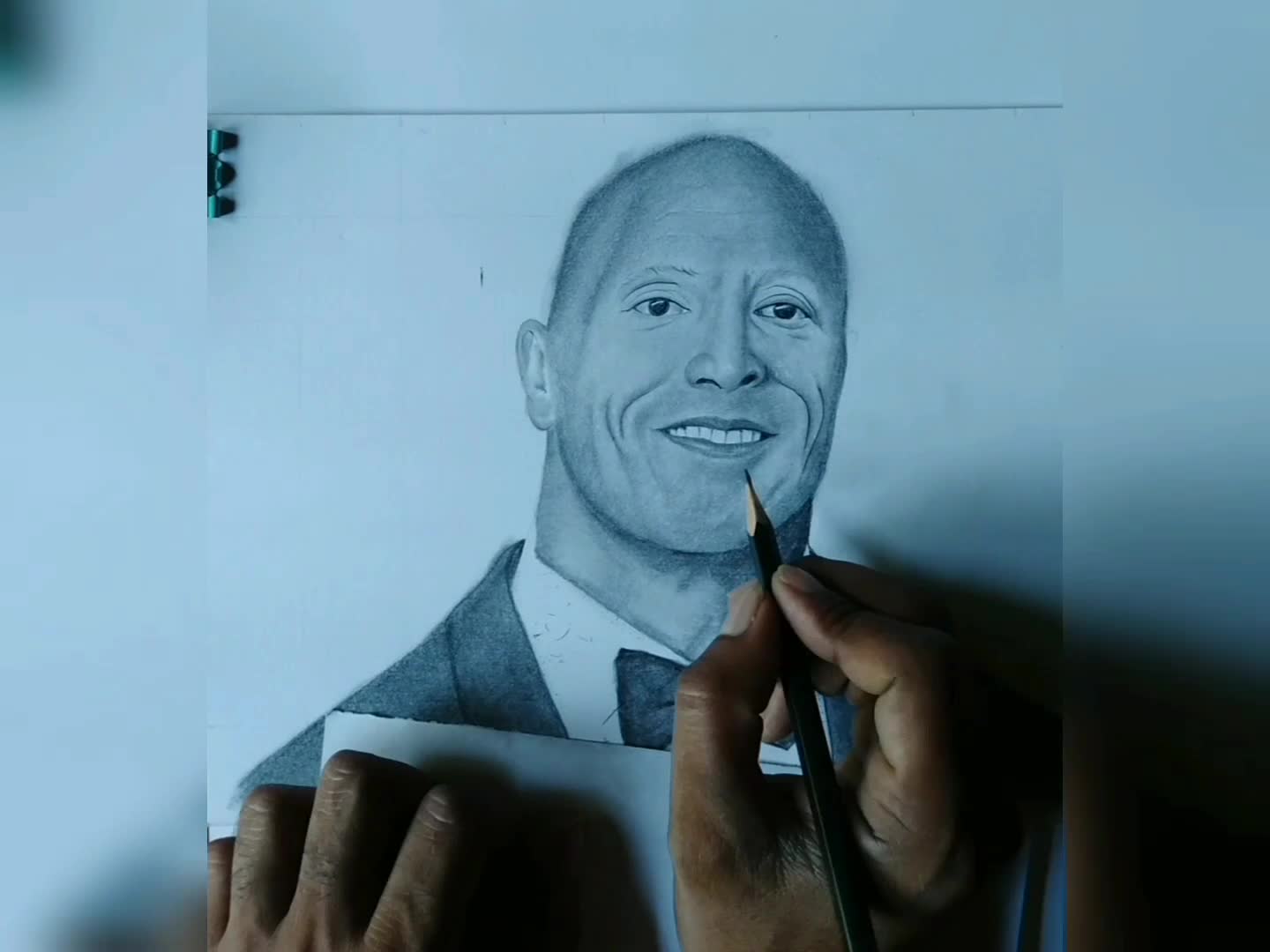 The Rock (Dwayne Johnson) Amazing Pencil Drawing...