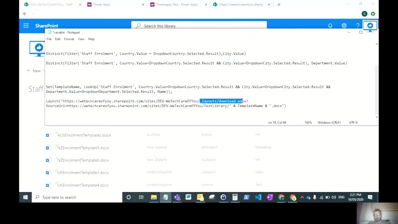 Powerapps Cascading Dropdowns Using Distinct Filter From Sharepoint Library