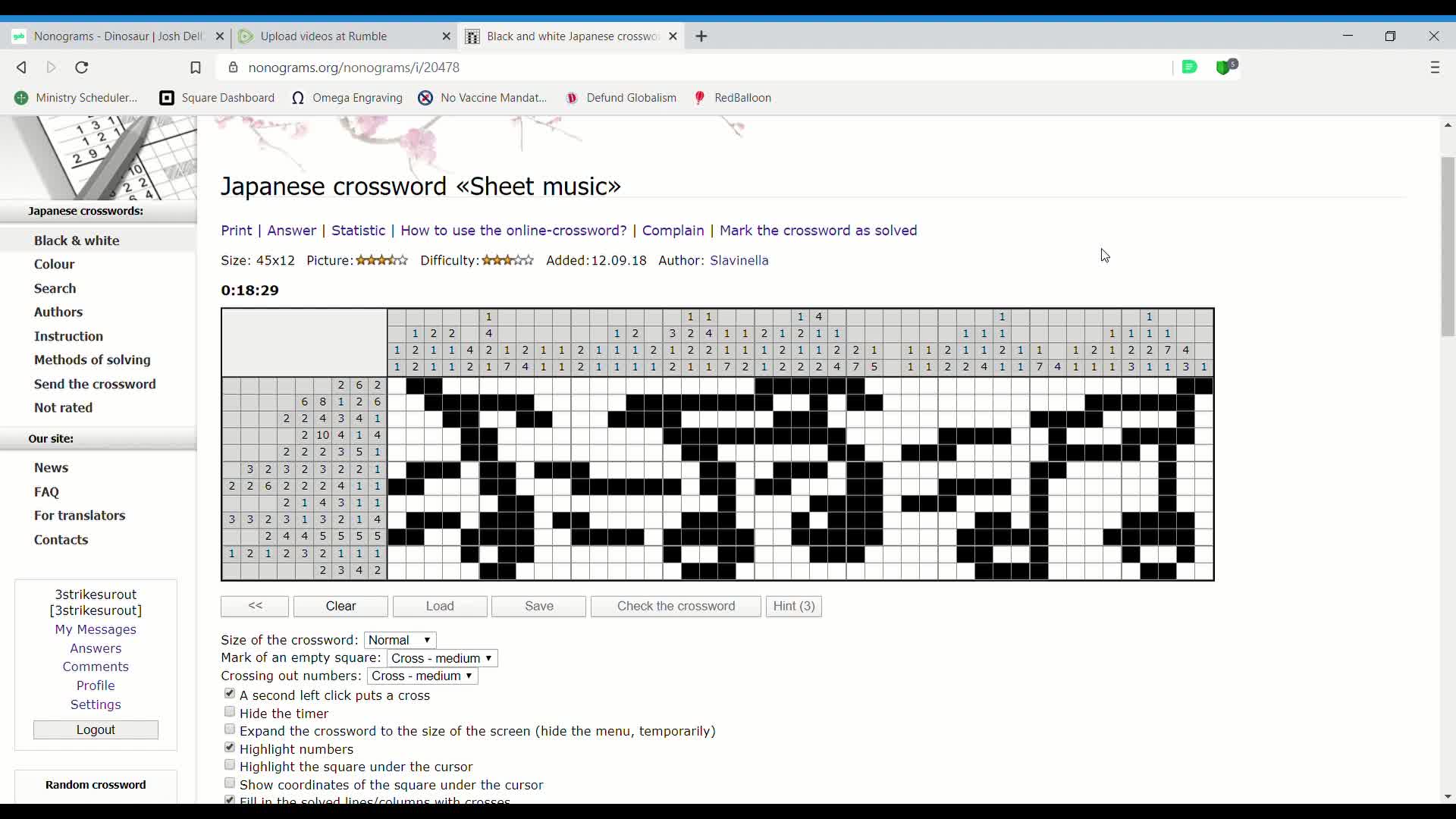 Nonograms - Sheet music