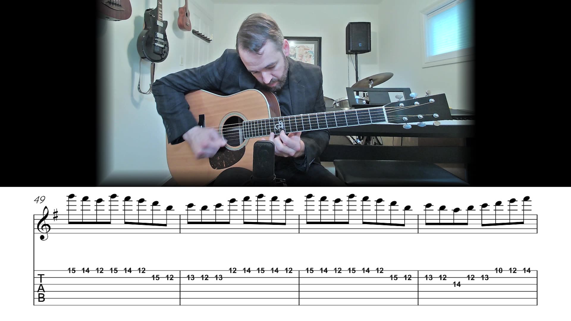 The Swamplake Breakdown - Bluegrass Flatpicking Guitar Lesson (Sheet ...