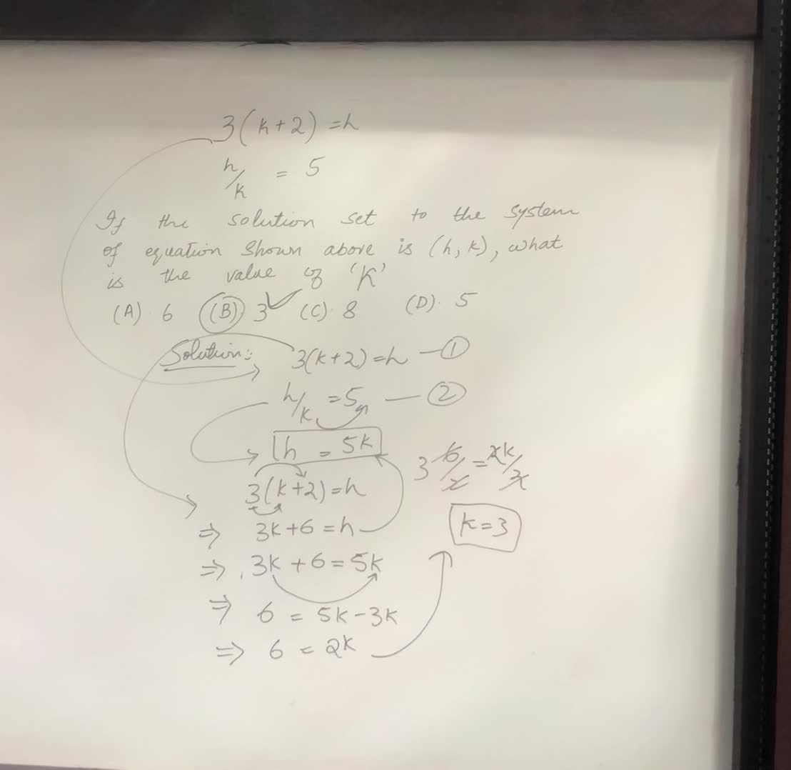 Finding k value #sat #gsat #math #satmath #aps #mathematics