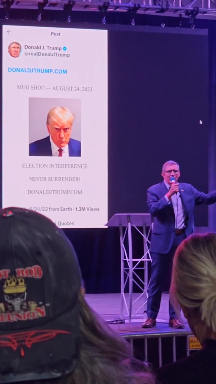 Gen Flynn talking Trump at ReAwaken America Tour