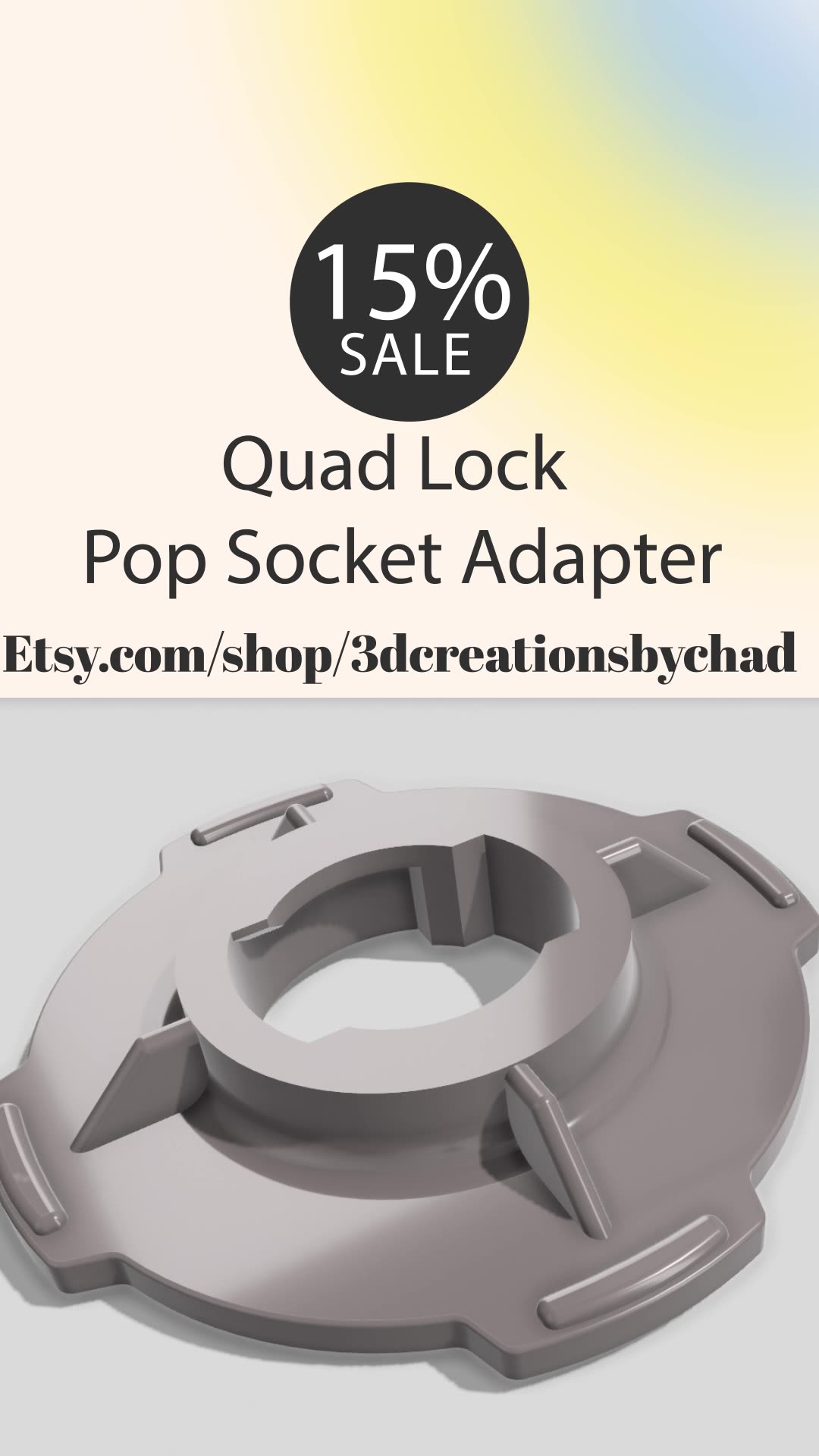 15% Sale Quad Lock Pop Socket Adapters