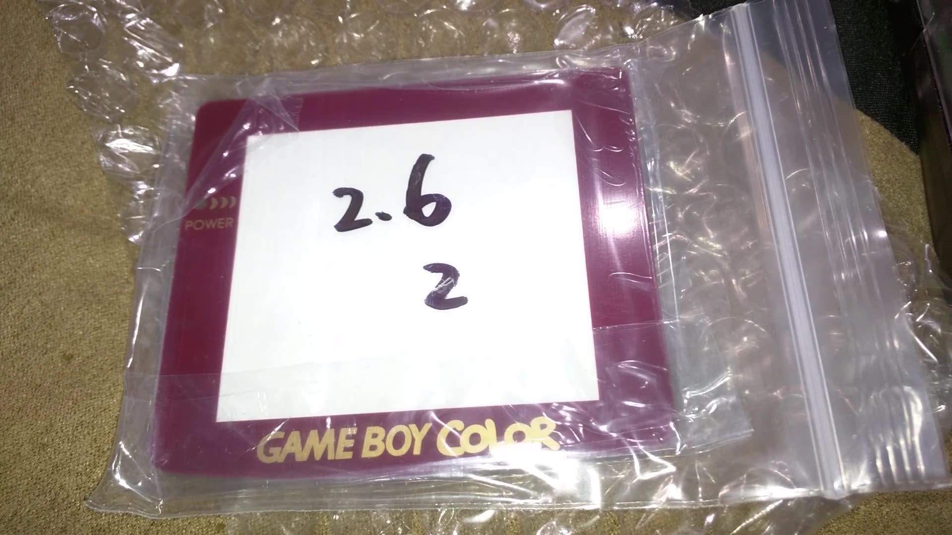 Wine Gameboy color screen cover