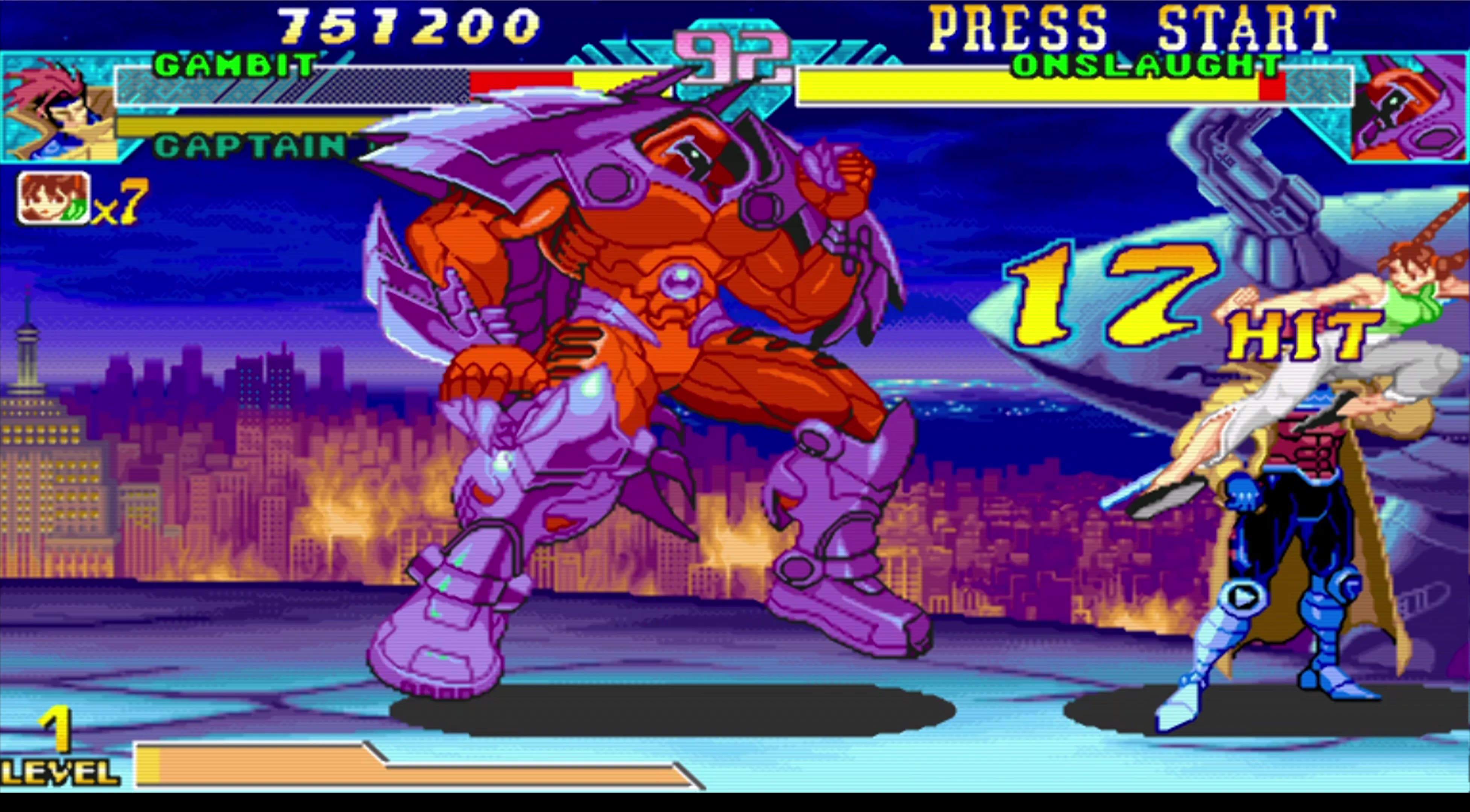 Gambit + Captain Commando vs Onslaught