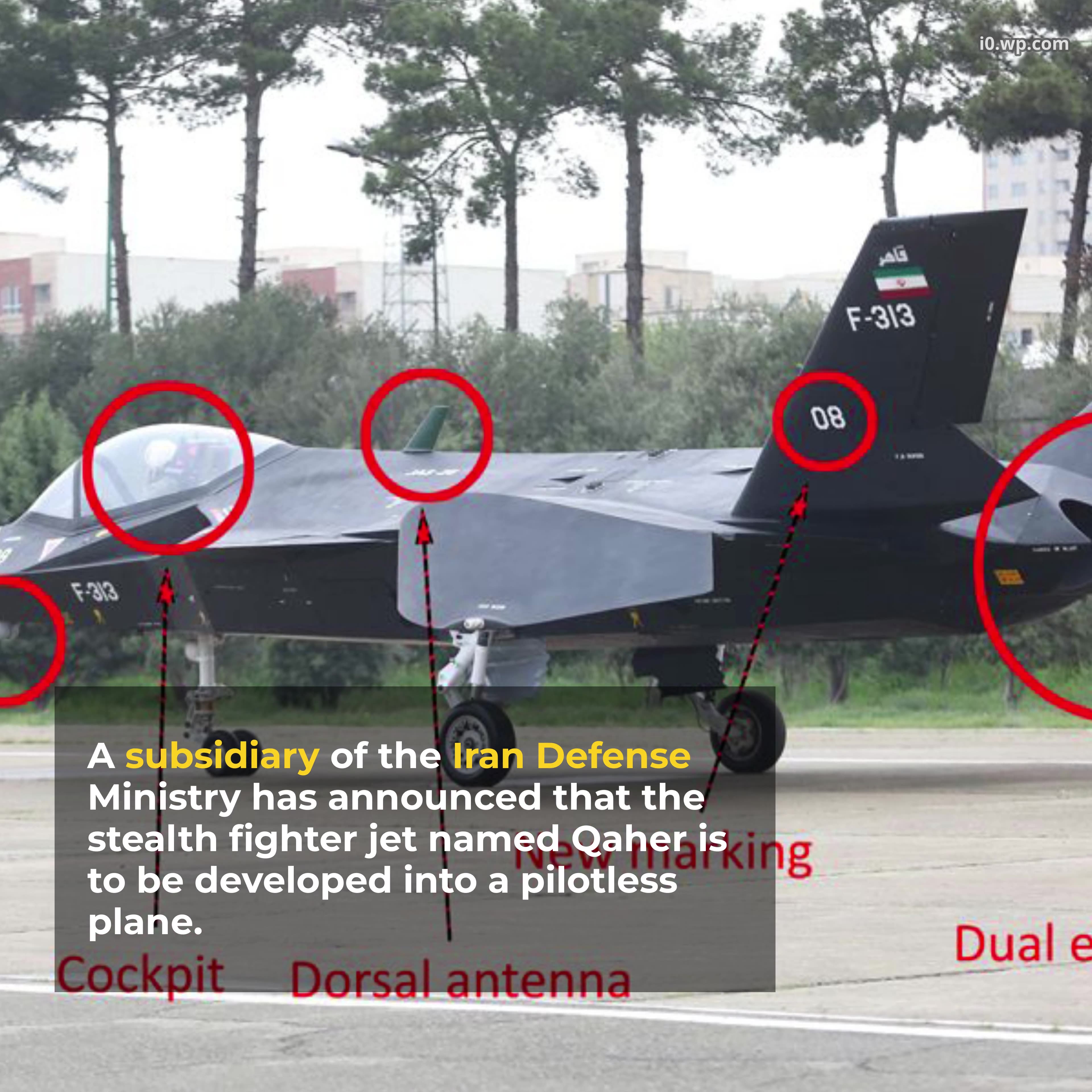 An Iranian Defense Ministry plans to turn the stealth fighter jet into ...