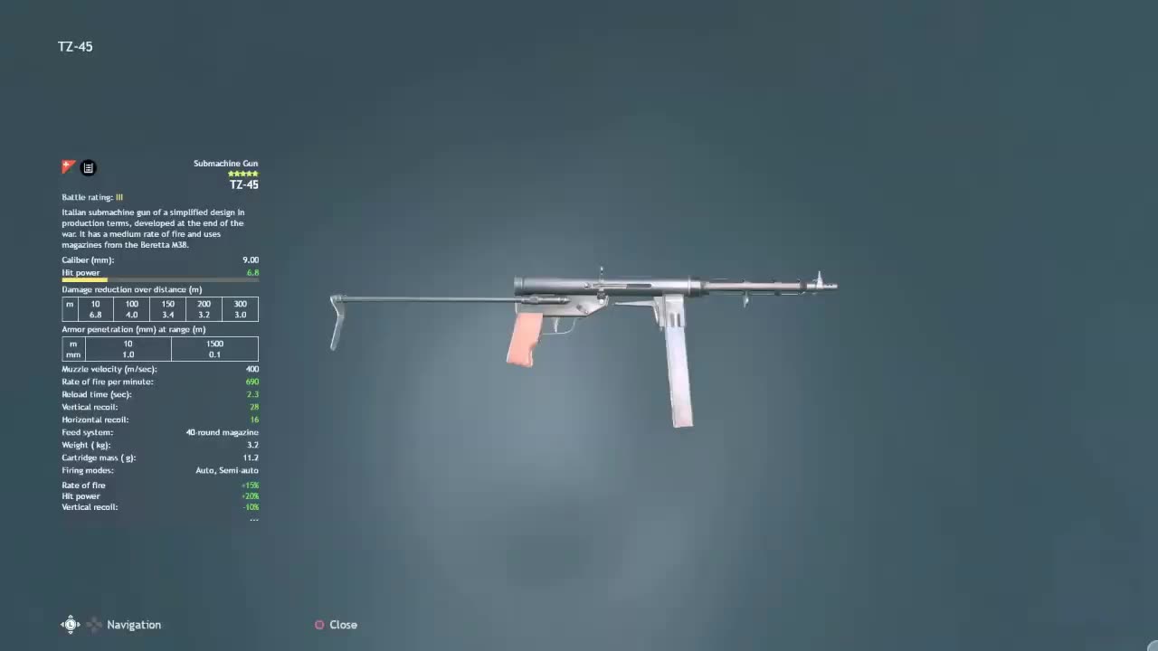 Enlisted: Make late war TZ-45 Italian blowback-operated submachine gun ...