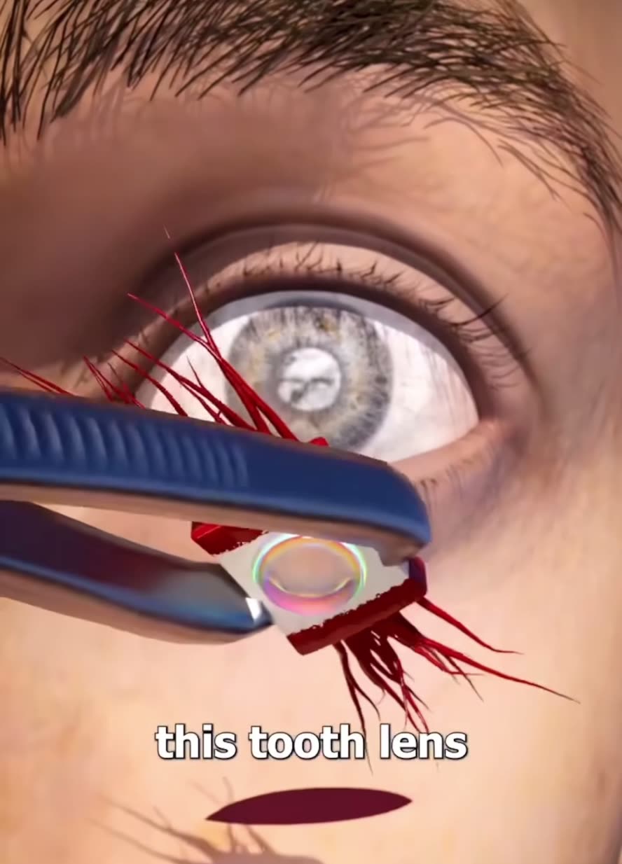 Tooth in eye surgery