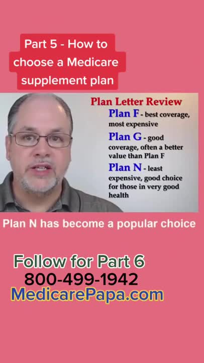 Part 5 - How to choose the best Medicare supplement plan letter