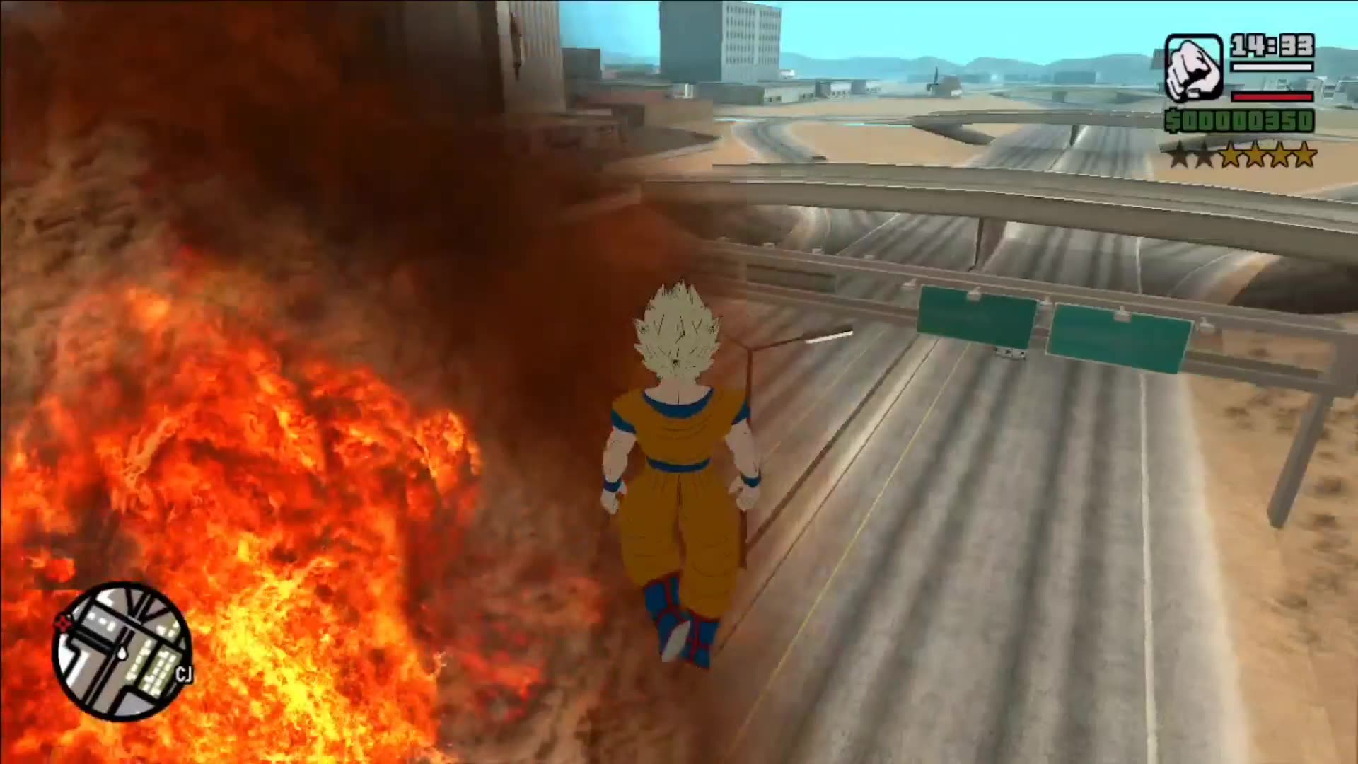 THE BEST DRAGON BALL Z GOKU MOD FOR GTA SAN ANDREAS TRANSFORMATIONS AND ...